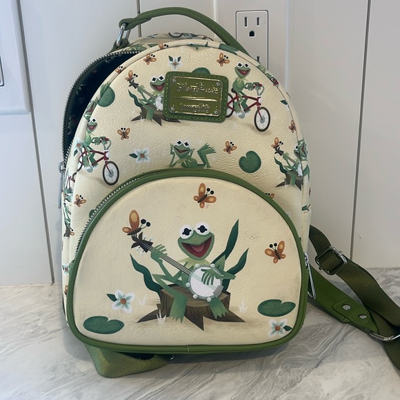 Disney | Accessories | Disneys Kermit The Frog Lightly Used Backpack ...